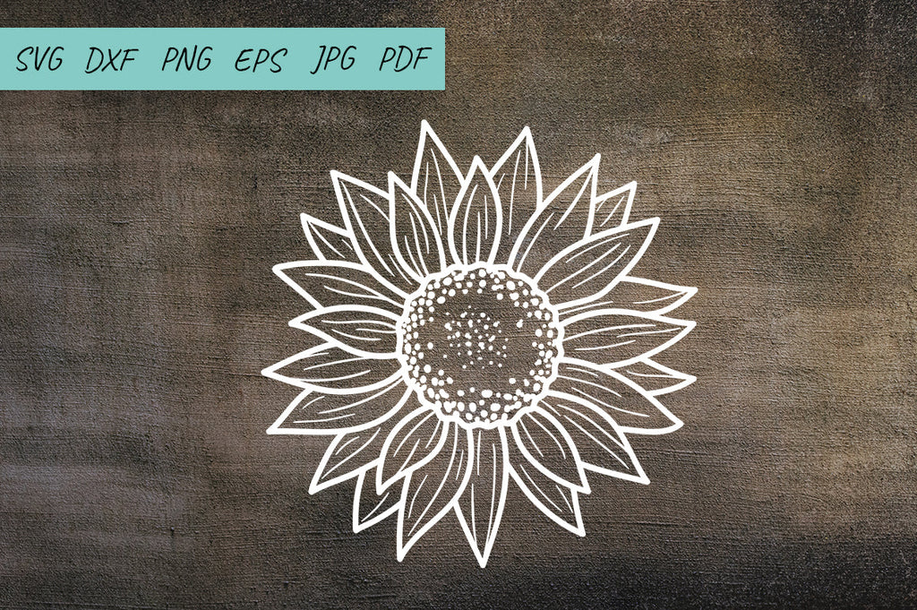 Sunflower set SVG cut file, Line Art Sunflower, Fall SVG - So Fontsy