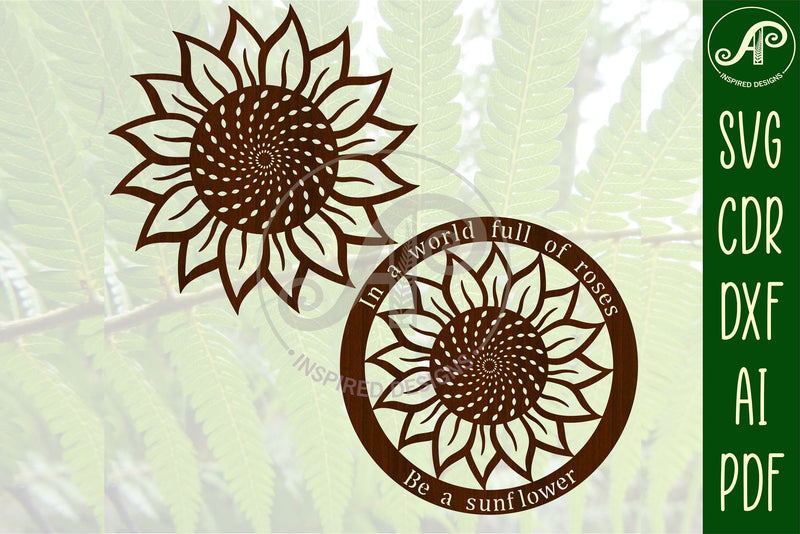 Sunflower signs svg laser cut temp - So Fontsy
