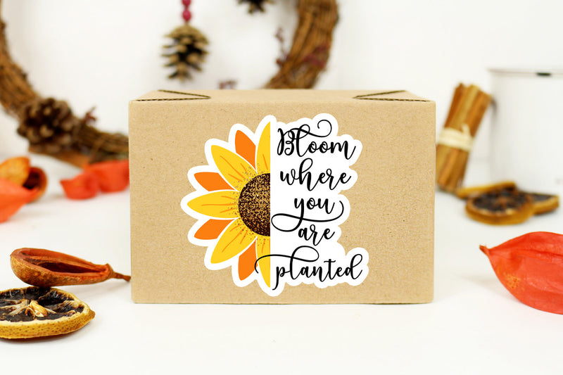 Sunflower Stickers Bundle- Sunflower Quotes Stickers Bundle - So Fontsy