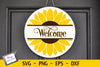 Sunflower Welcome Sign | Door Sign Design - So Fontsy