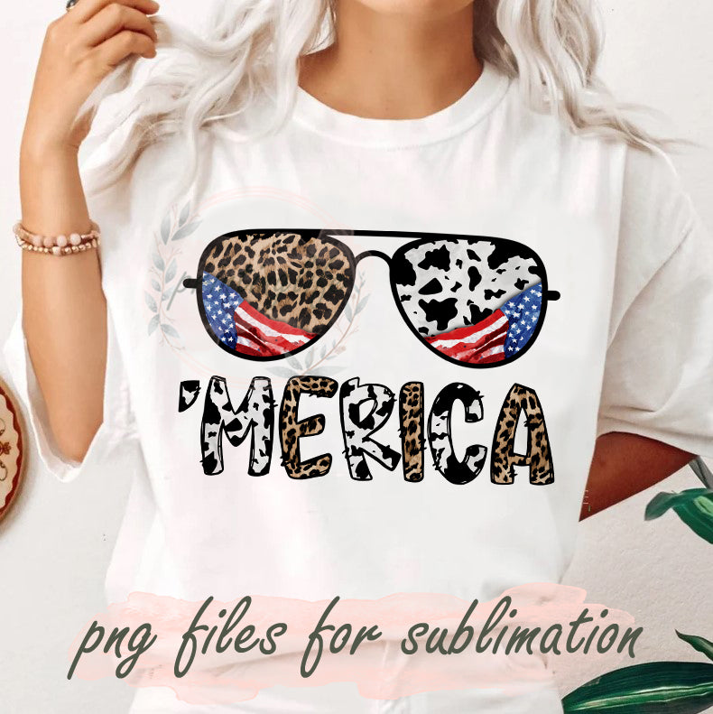 Sunglasses 'Merica Design Png, Sunglasses Leopard Cowhide Png ...