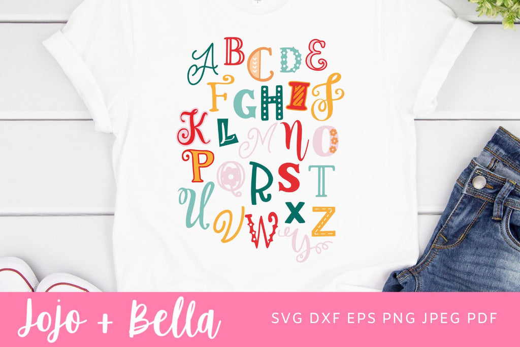 Sunny Alphabet Art SVG, Sunny Alphabet Art SVG, Alphabet cut file, ABC ...