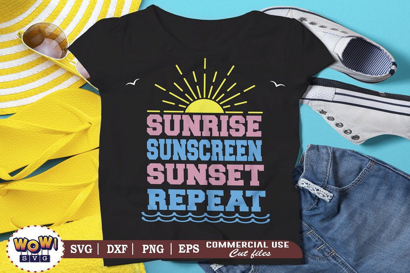 Sunrise sunscreen svg, Summer svg, Beach svg, Png, Dxf - So Fontsy