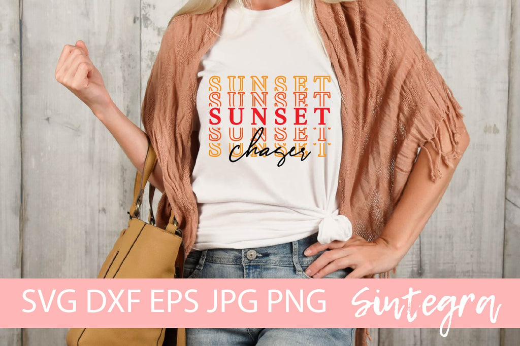 Sunset Chaser Cut File SVG Free For Commercial Use - So Fontsy