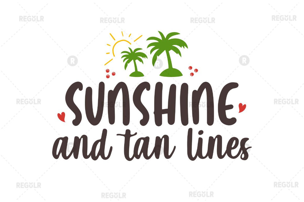 Sunshine and tan lines SVG - So Fontsy