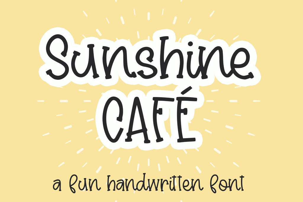 Sunshine Café, A Cute Farmhouse Handwritten Font - So Fontsy