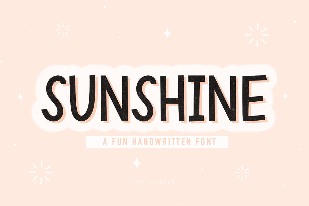 Sunshine | Sans Serif Handwritten Font - So Fontsy