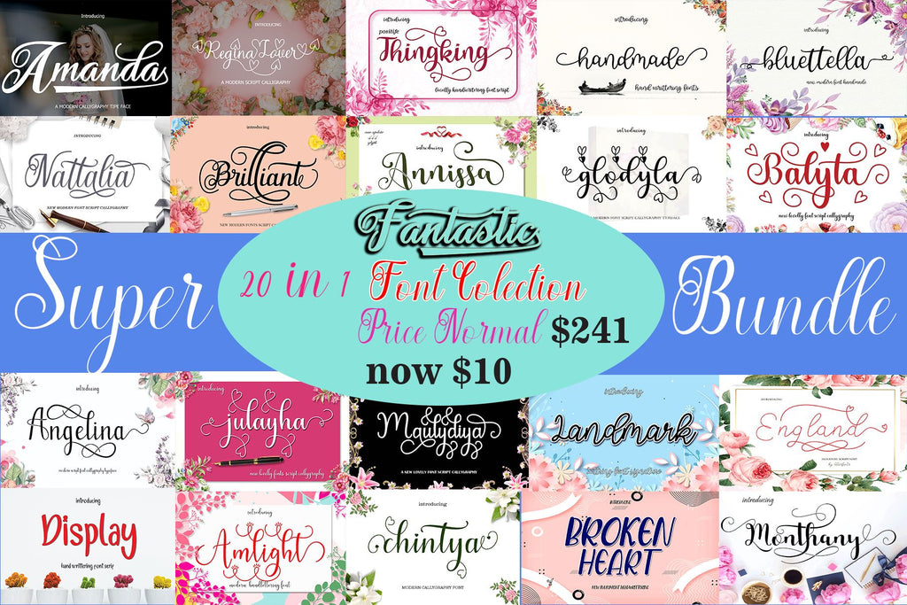 Super Bundle Font Collection - So Fontsy