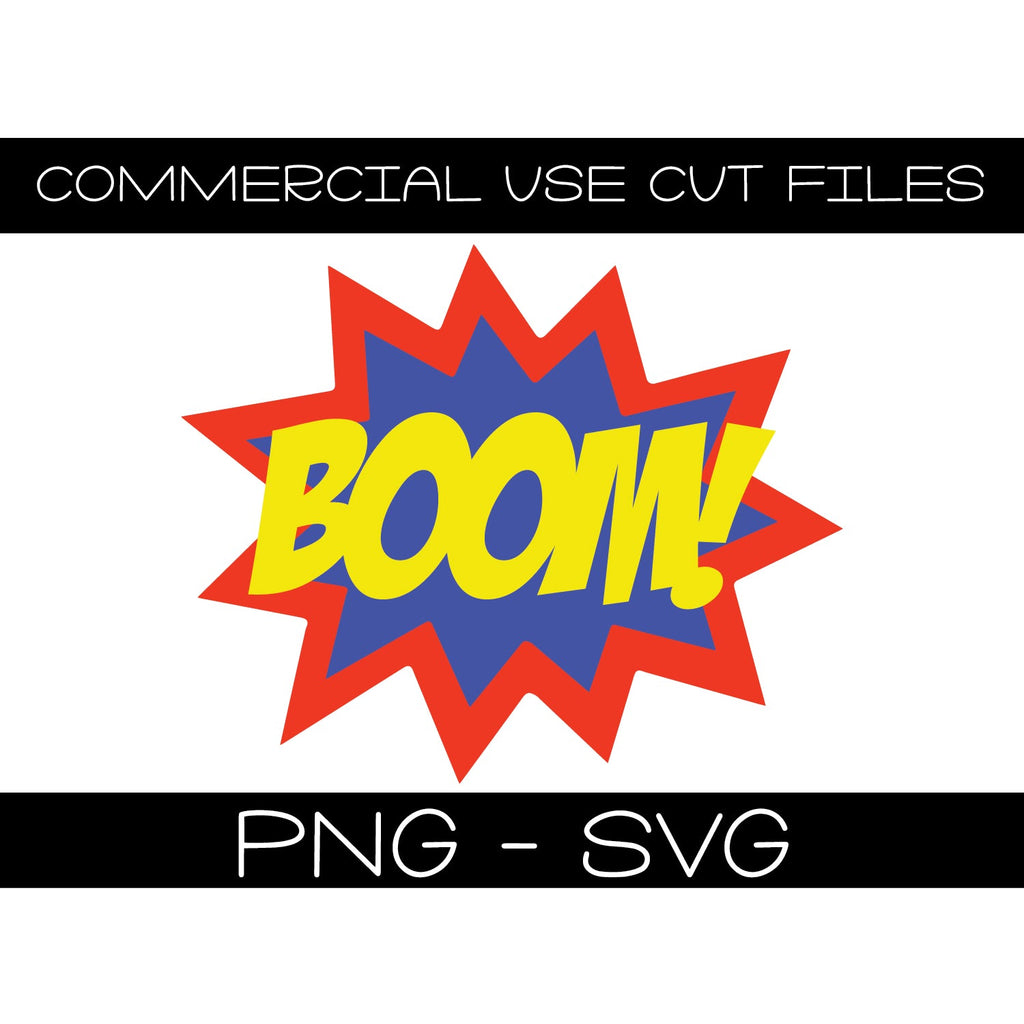 Superhero BOOM! Cut File - Cake Topper - T Shirt Party Decor Diy Cut ...
