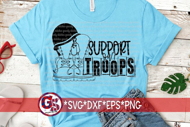 Support Our Troops SVG DXF EPS PNG - So Fontsy