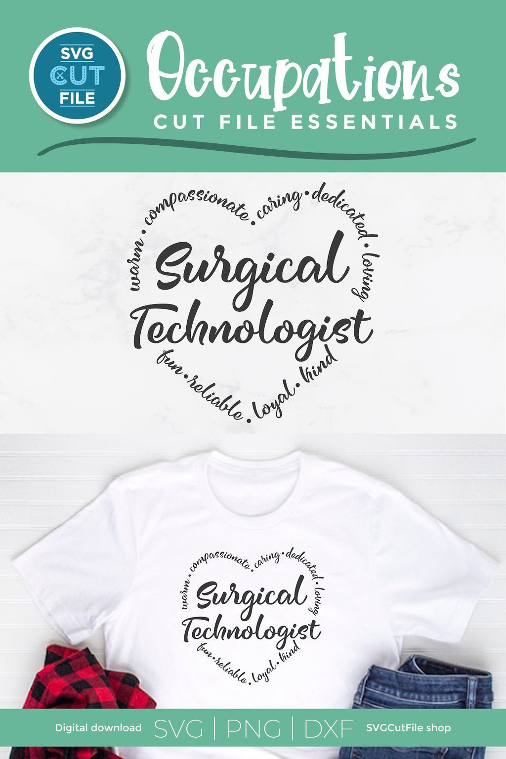 Surgical tech svg for crafting - create shirts & tote bags - So Fontsy