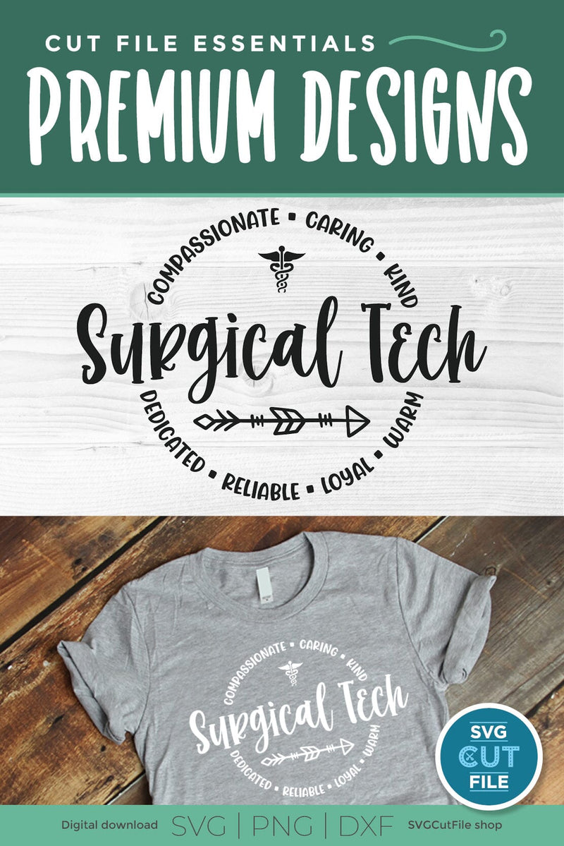 Surgical technologist svg for men or women - So Fontsy