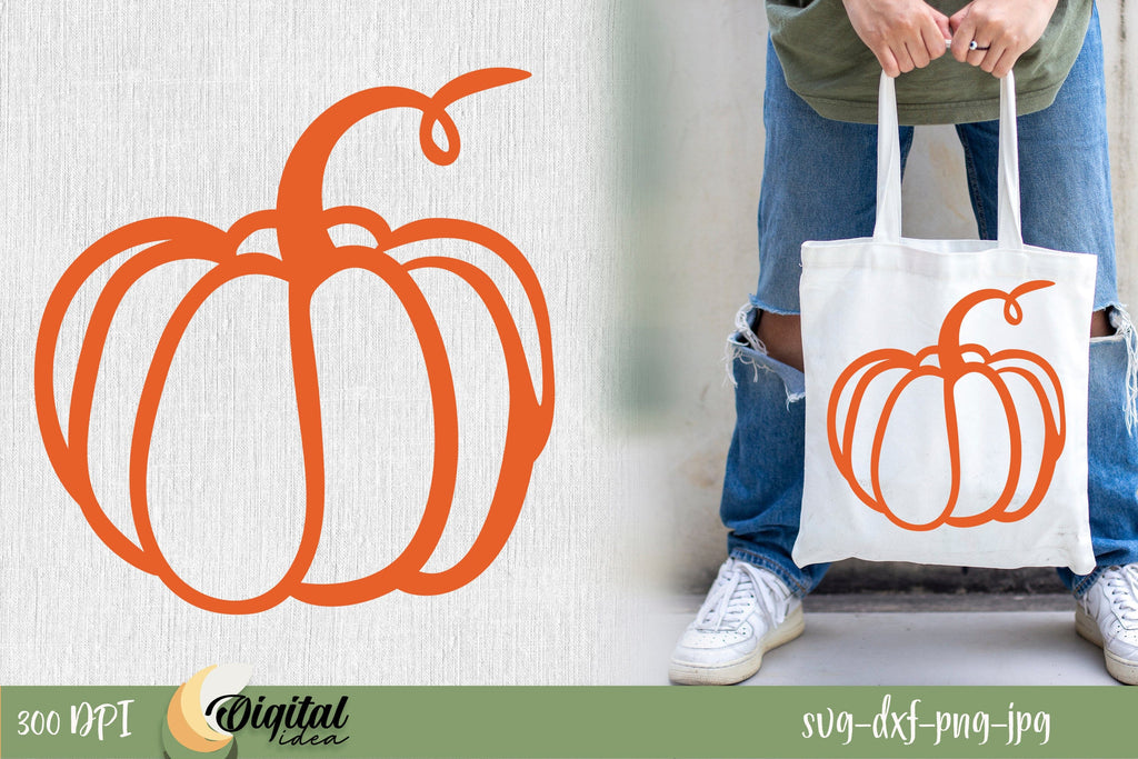 SVG Fall inscription. Design Pumpkin SVG. - So Fontsy