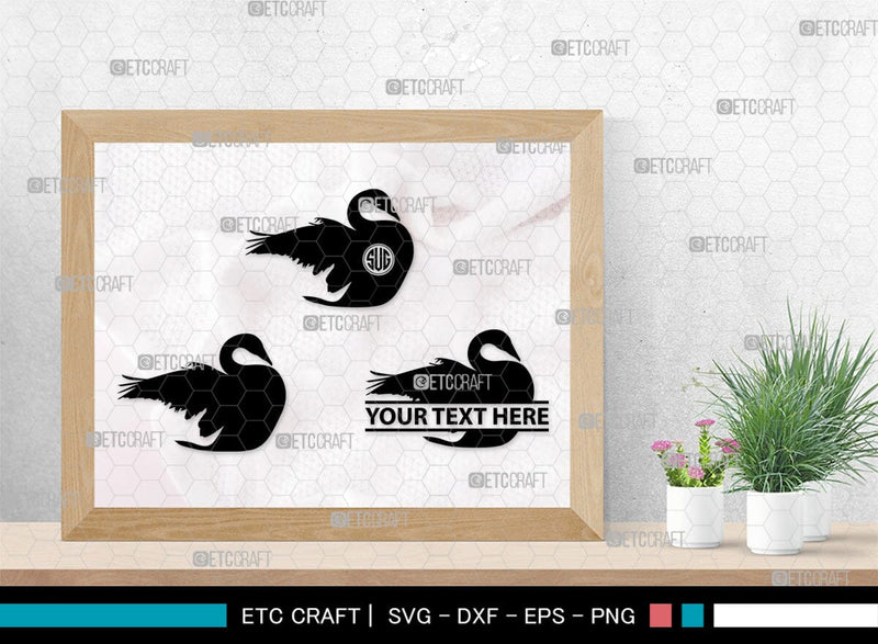 Swan Silhouette, Swan SVG, Swan Bird Svg, Gander Svg, Cygnini Svg, Baby ...