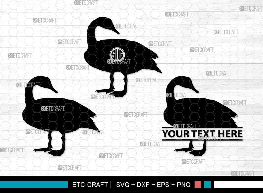 Swan Silhouette, Swan SVG, Swan Bird Svg, Gander Svg, Cygnini Svg, Baby ...