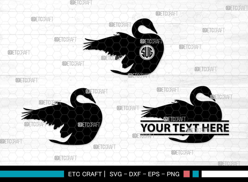 Swan Silhouette, Swan SVG, Swan Bird Svg, Gander Svg, Cygnini Svg, Baby ...