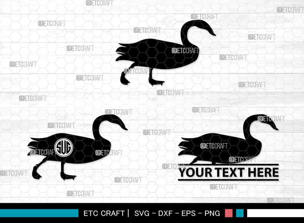 Swan Silhouette, Swan SVG, Swan Bird Svg, Gander Svg, Cygnini Svg, Bab ...