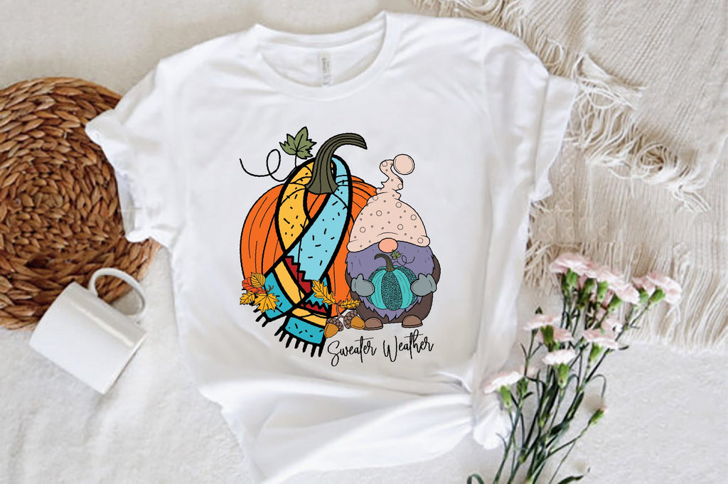Sweater Weather Pumpkin Gnome Sublimation - So Fontsy