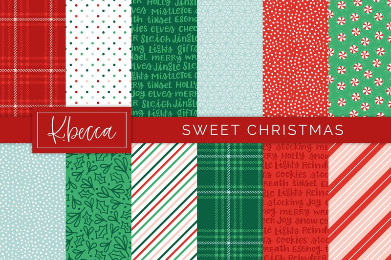 Sweet Christmas Background Patterns Seamless - So Fontsy