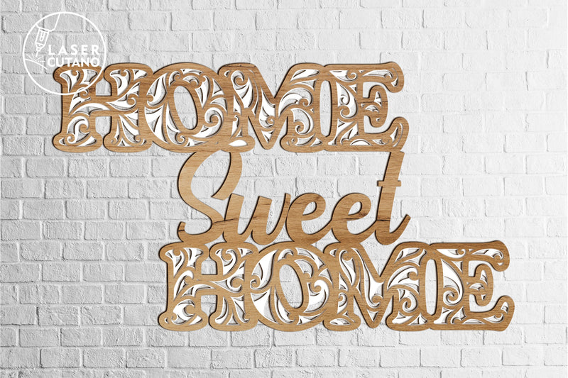 Sweet Home Signs Bundle Multilayer Cut Template, Mandala, Sign SVG, 3D ...