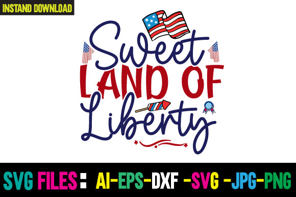 Sweet Land of Liberty SVG Cut File - So Fontsy