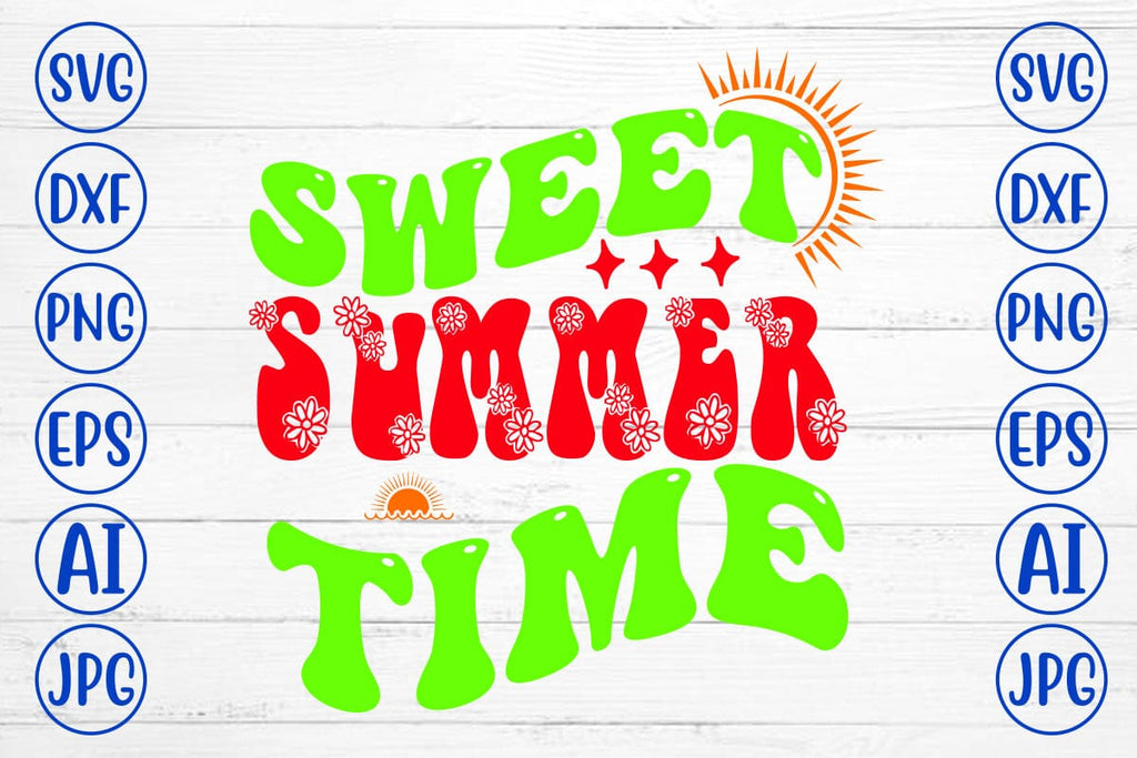 Sweet Summer Time Retro SVG - So Fontsy