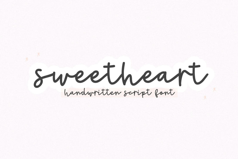 Sweetheart - Handwritten Script Font - So Fontsy