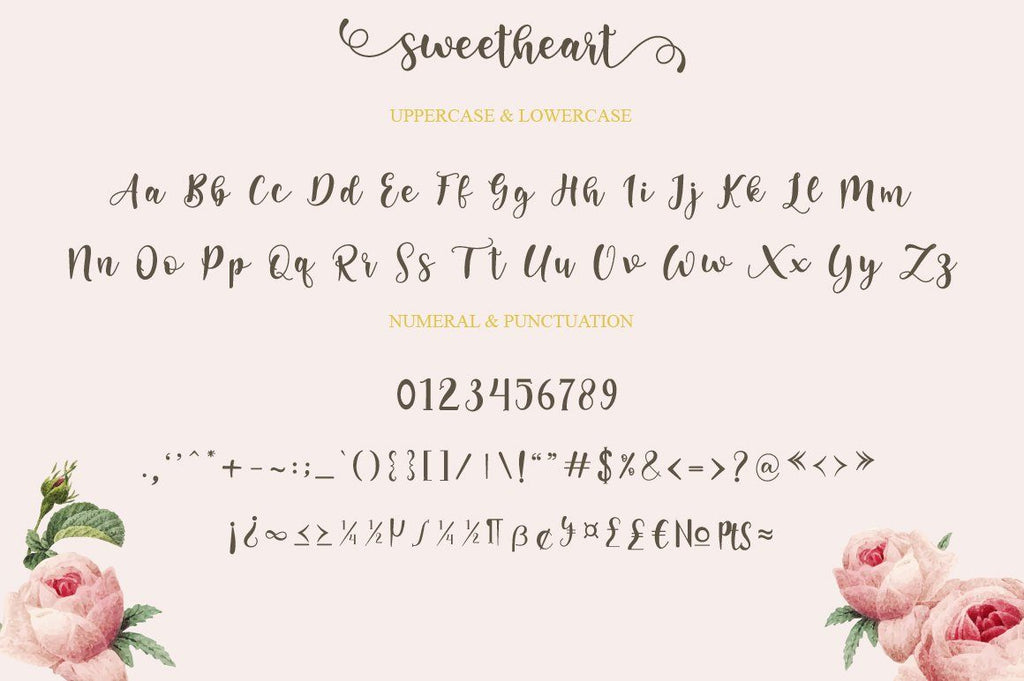 Sweetheart Script - So Fontsy