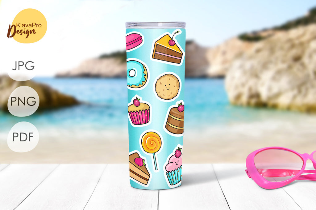 Sweets sticker pack, aesthetic sticker bundle, print cut - So Fontsy