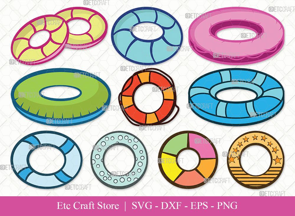 Swim Ring Clipart SVG Cut File | Ring Buoy Svg | Lifesaver Svg ...