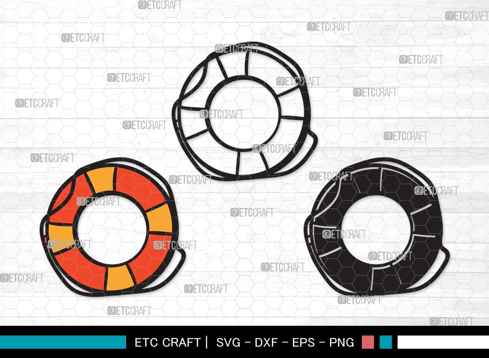 Swim Ring SVG Cut File | Ring Buoy Svg | Lifesaver Svg | Lifebuoy Svg ...