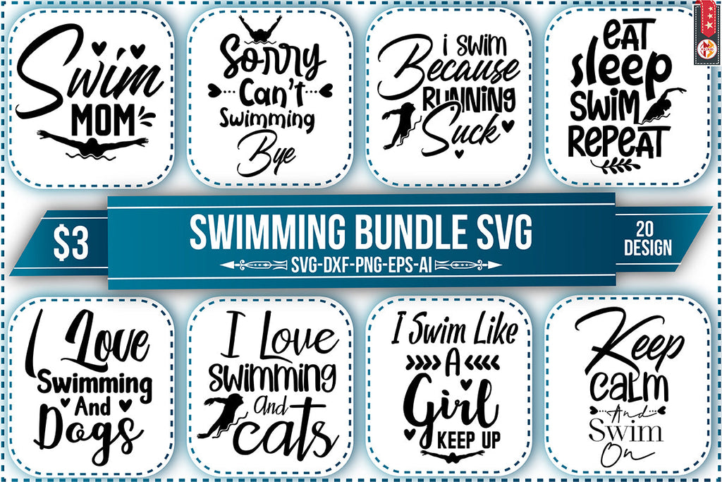 Swimming Bundle SVG - So Fontsy
