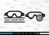 Swimming Goggles Monogram SVG, Split Monogram SVG, Swim Goggles Svg ...