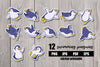 Swimming Penguins clipart sticker - So Fontsy