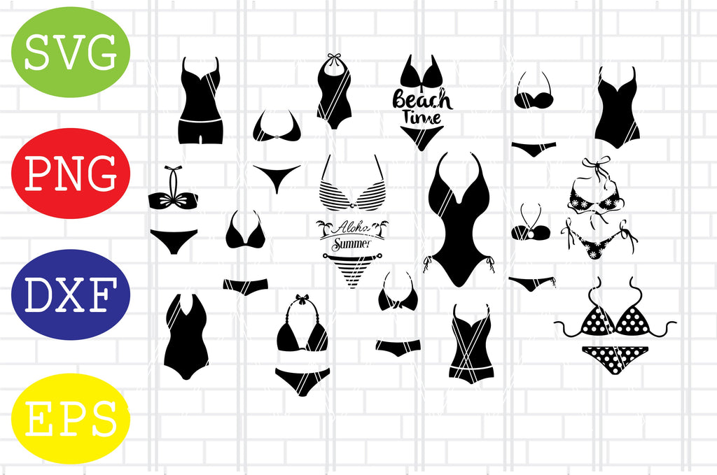 Swimsuit SVG, Bikini bundle SVG, Beach Bikini SVG, Bikini Cut Files ...