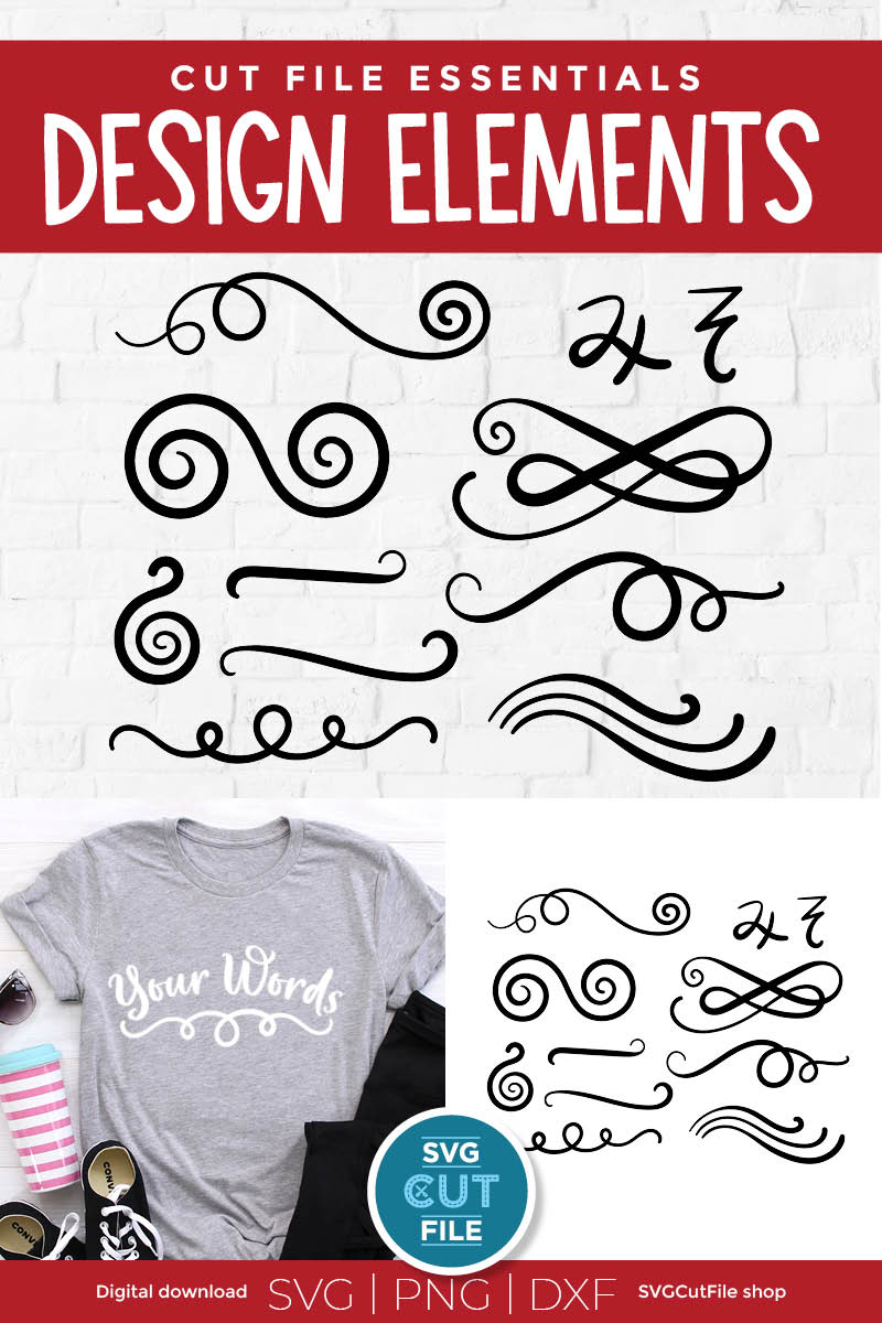 Flourish svg, swoosh svg, swashes svg, swirl svg, squiggle svg, swirly ...