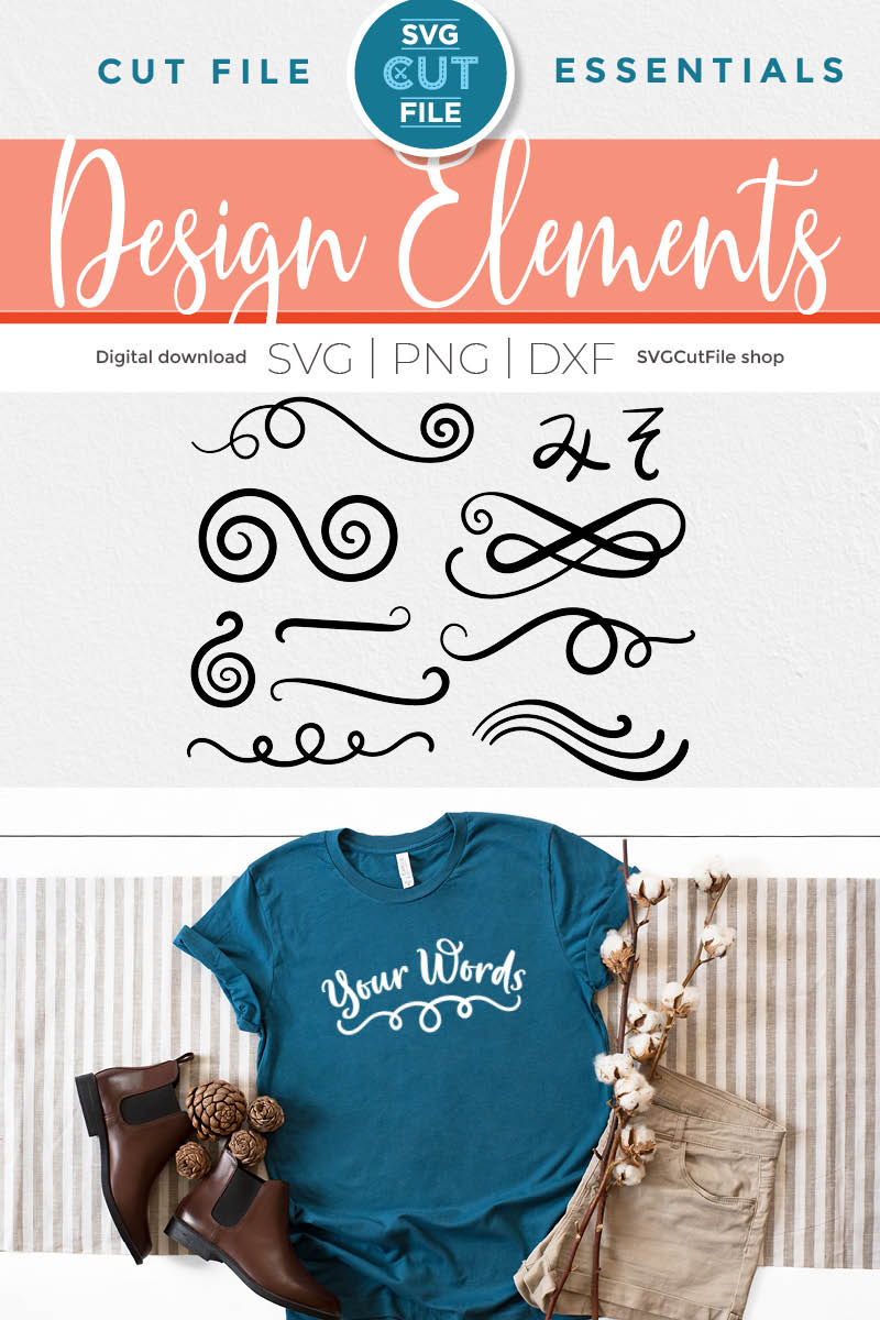 Flourish svg, swoosh svg, swashes svg, swirl svg, squiggle svg, swirly ...