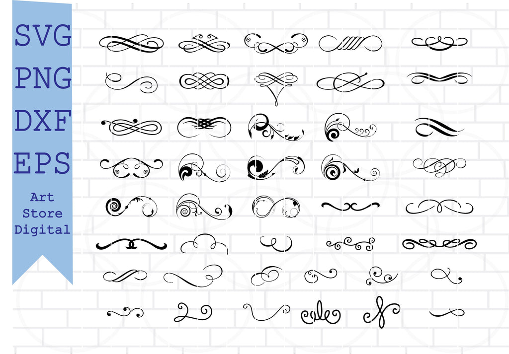 Swirl Svg, Flourish Svg, Swoosh SVG, Swish Curly Svg, Wedding ...