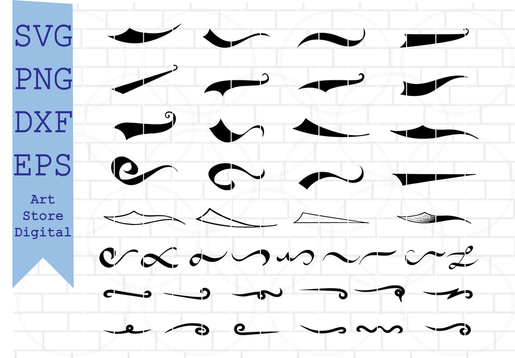 Swoosh SVG, Swirl Svg, Flourish Svg, Swish Curly Svg, Wedding ...