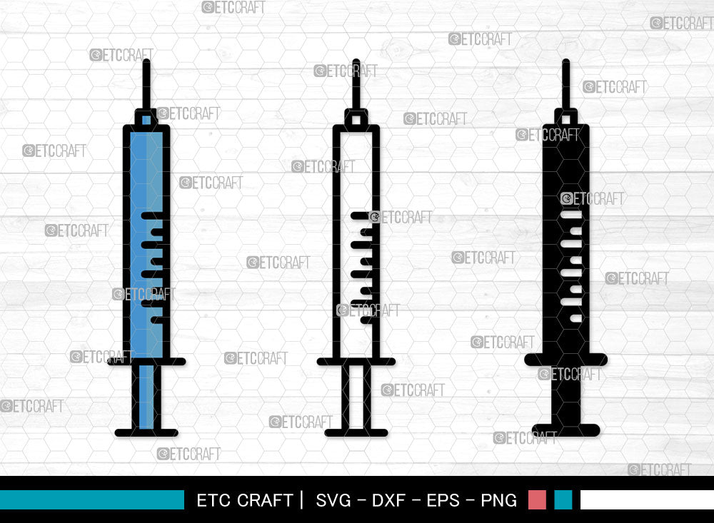 Syringe Icons Color, Syringe Svg, Vaccination Svg, Syringes, Hypodermic ...