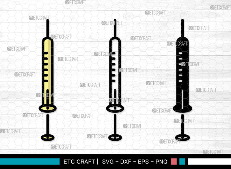 Syringe Icons Color, Syringe Svg, Vaccination Svg, Syringes, Hypodermic ...