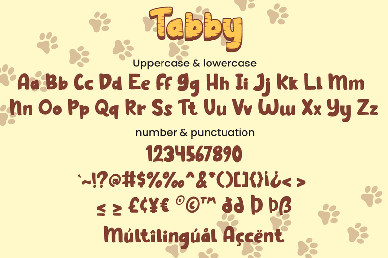 Tabby - Display Font - So Fontsy