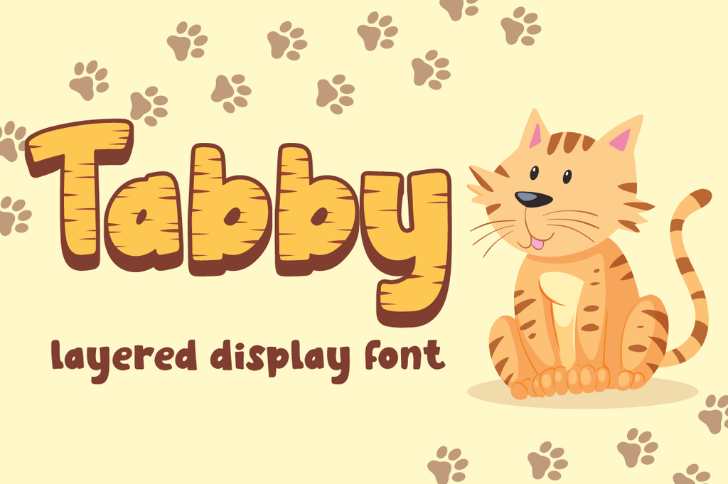Tabby - Display Font - So Fontsy