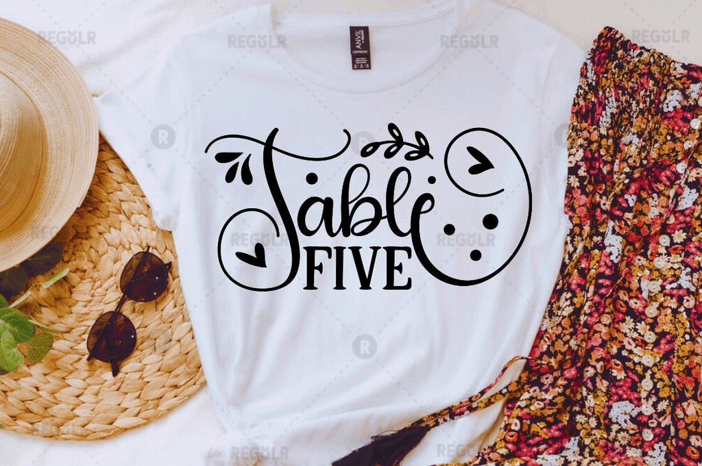 Table Five SVG - So Fontsy