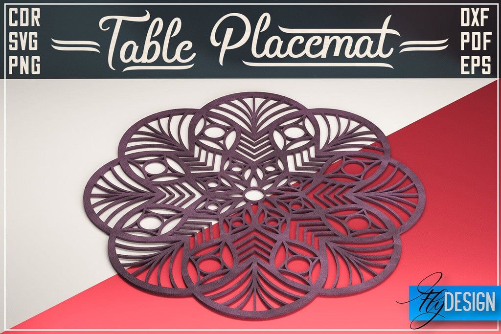 Table Placemat SVG | Table Placemat SVG Design | Home Decoration SVG ...