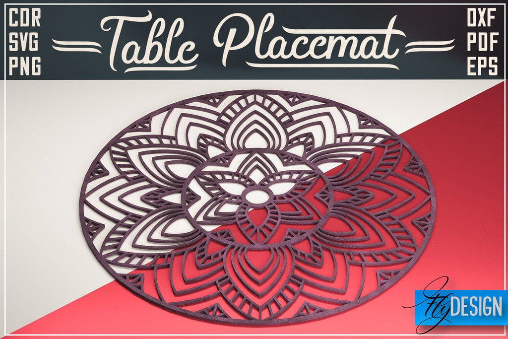 Table Placemat SVG | Table Placemat SVG Design | Home Decoration SVG ...