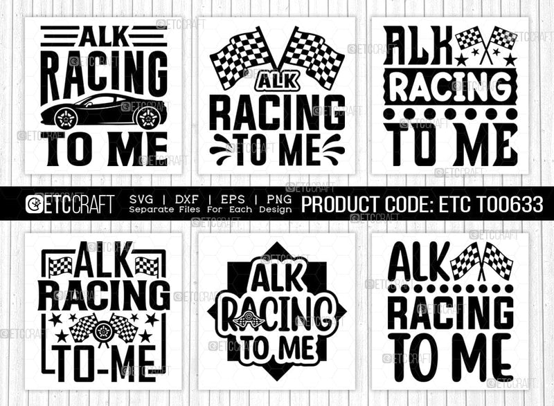 Talk Racing To Me SVG Bundle, Car Racing Svg, Racing Flag Svg, Sports ...