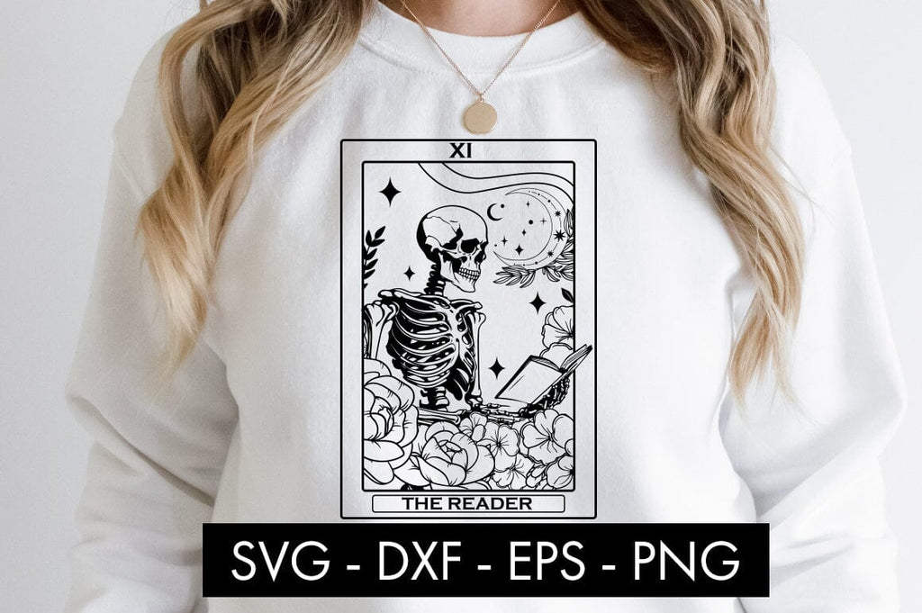 Tarot Card The Reader SVG Cut File PNG - So Fontsy