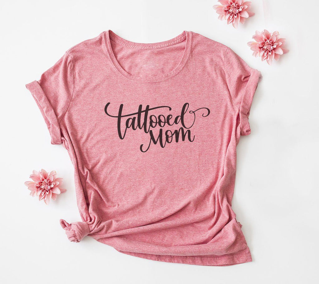 Tattooed Mom Hand Lettered SVG DXF PNG Cut File - So Fontsy