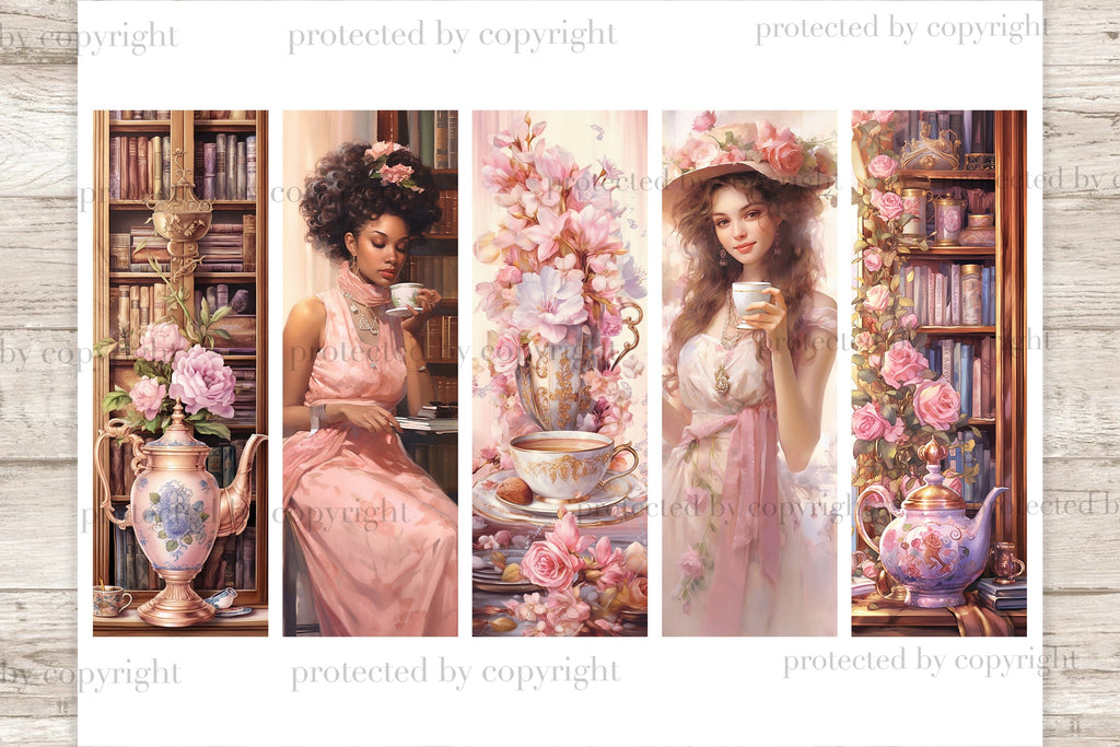 Tea Party Bookmarks | Booklover Printable - So Fontsy